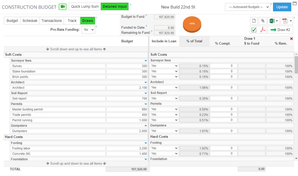 Land Development Project Management Software - Rehab Valuator