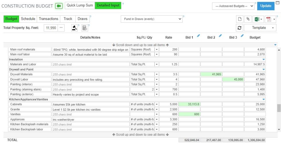 Real Estate Project Management Software - Rehab Valuator