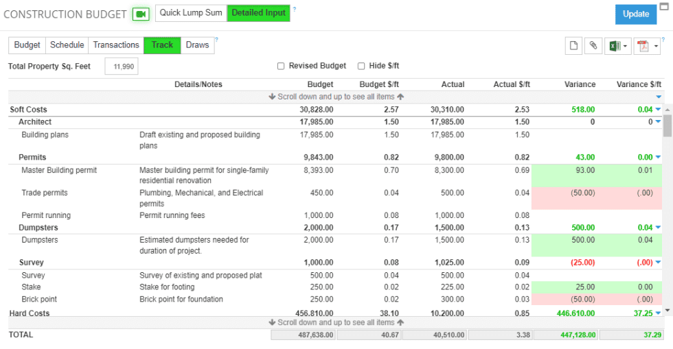 Real Estate Project Management Software - Rehab Valuator